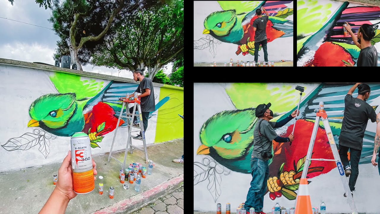 Mural inspirado en el Quetzal de Guatemala - YouTube