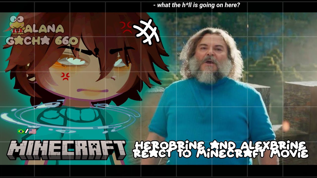 Herobrine and Alexbrine react to Minecraft Movie and Game•|Gacha club ...
