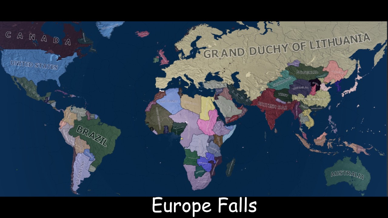 Lithuanian World Conquest, Timelapse Hearts Of Iron 4. - YouTube
