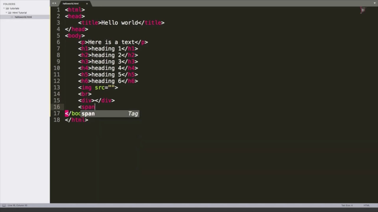 What Is Html And How To Create Html Hello World Tutorial Youtube 2046
