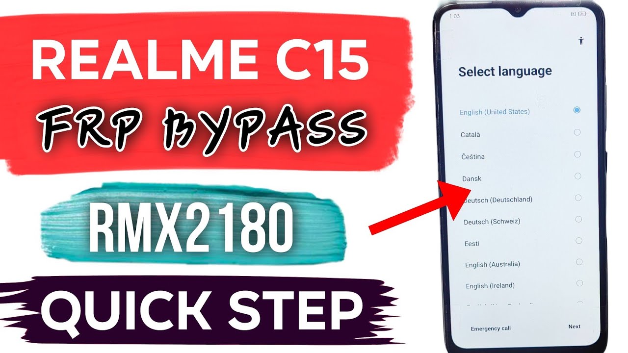 Realme C15 (RMX2180) Frp Bypass Without PC 2025 | How to Remove Google ...