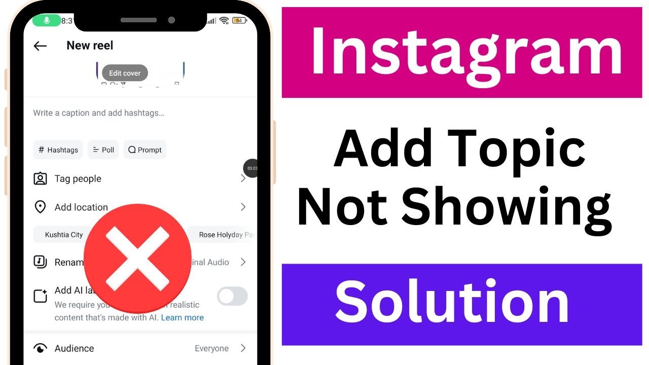 Instagram Add Topic Not Show | Add Topic Option Not Showing in ...