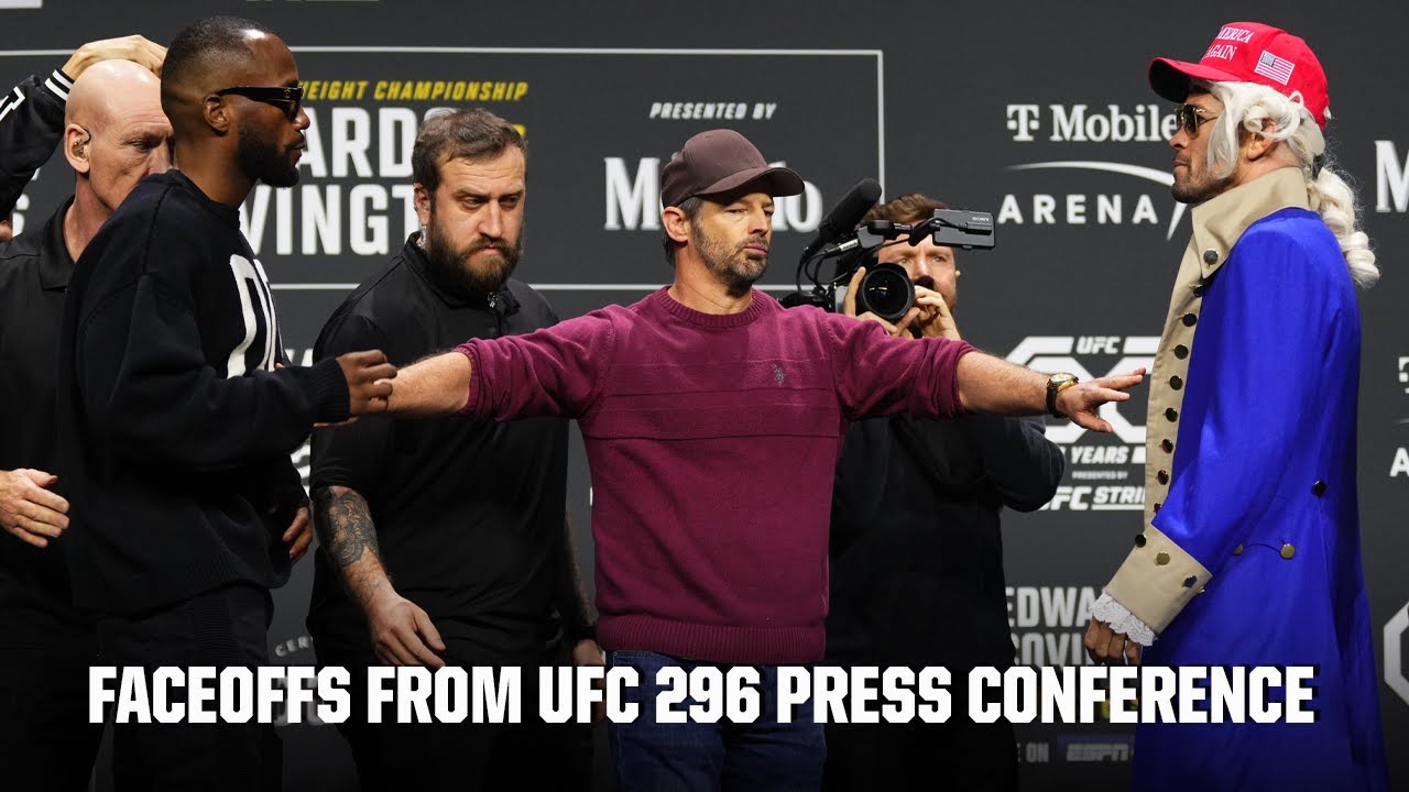 UFC 296 Press Conference Faceoffs | ESPN MMA - YouTube