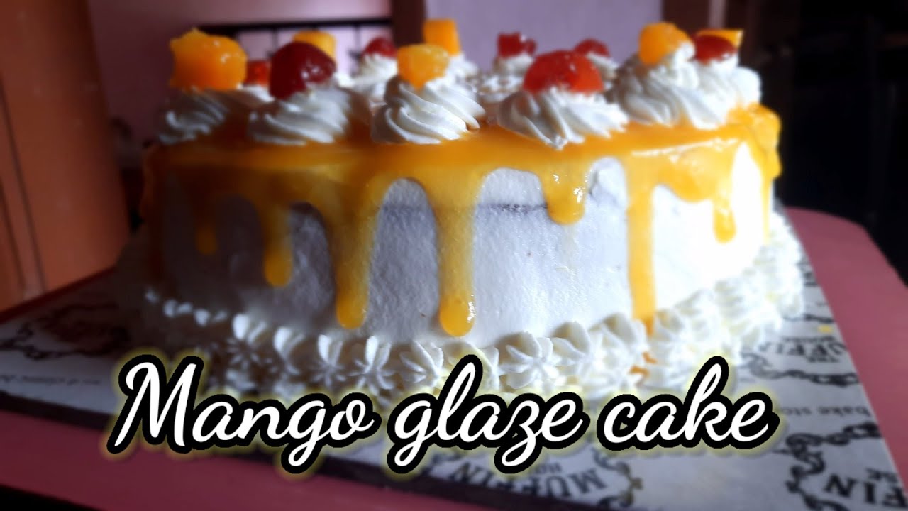 Mango glaze cake/Mango cake/ Mango glaze/ Mango puree/ Mango flavored cake/ HEALTH TO OUR HANDS ...