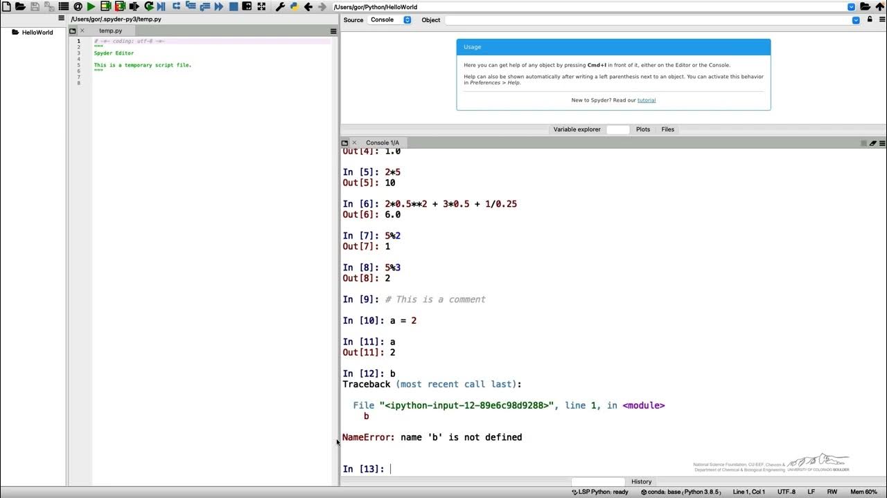 Python Lecture 1 Ipython Arithmetic And Variables Youtube