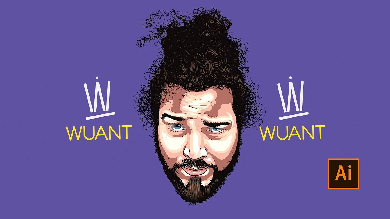 WUANT - CARTOON SPEEDART - ADOBE ILLUSTRATOR - YouTube