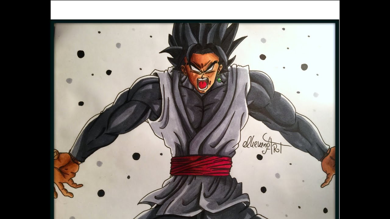 Drawing raging Black Goku - Dragon Ball Super - YouTube