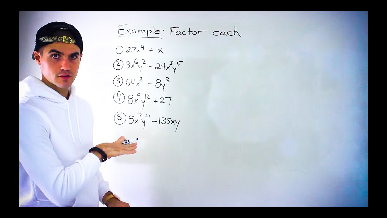 Factoring Practice (Sum and Difference of Cubes) - YouTube