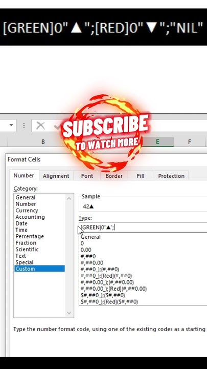 How to Use Excel Custom Number Formatting to show Positive / Negative Numbers in Colors with ...