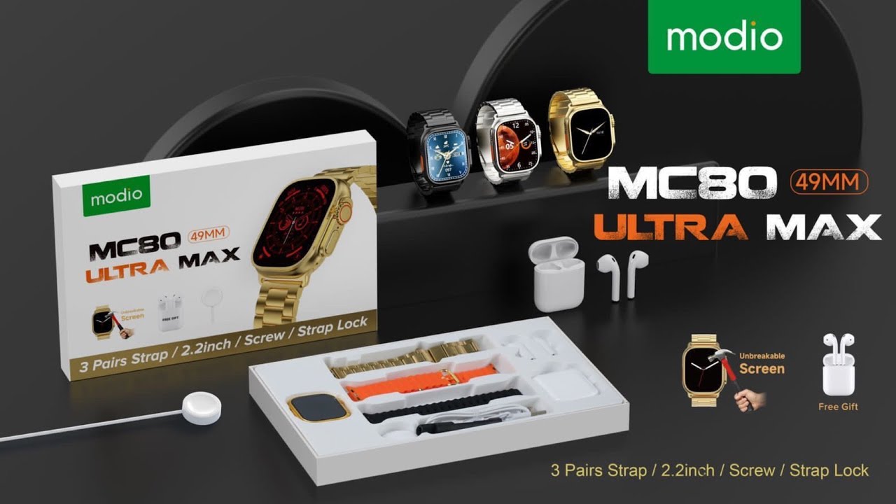 Modio MC8O ULTRA MAX 3 Pairs Strap / 2.2inch / Screw / Strap Lock ...