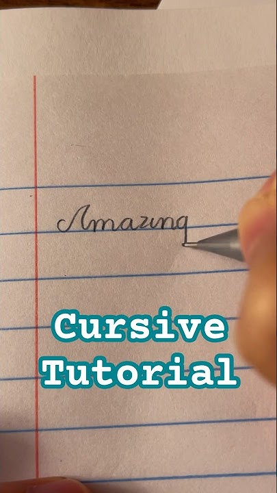 Amazing - Cursive tutorial - YouTube