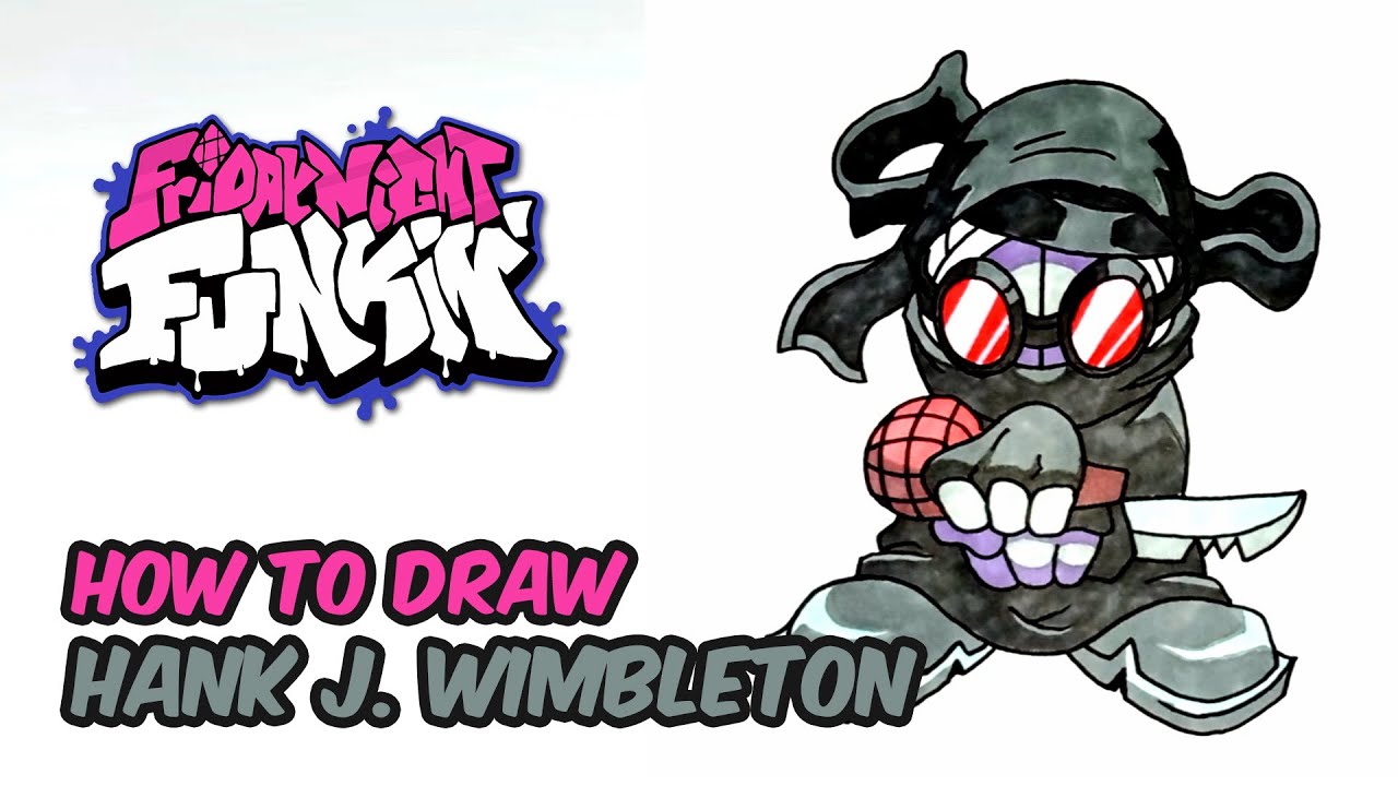 How to Draw FNF Hank J. Wimbleton - Drawing FNF (Friday Night Funkin ...