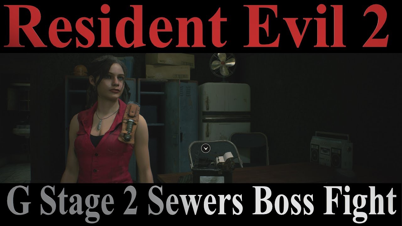 Resident Evil 2 Claire Story B Standard G Stage 2 Sewers Boss Fight ...