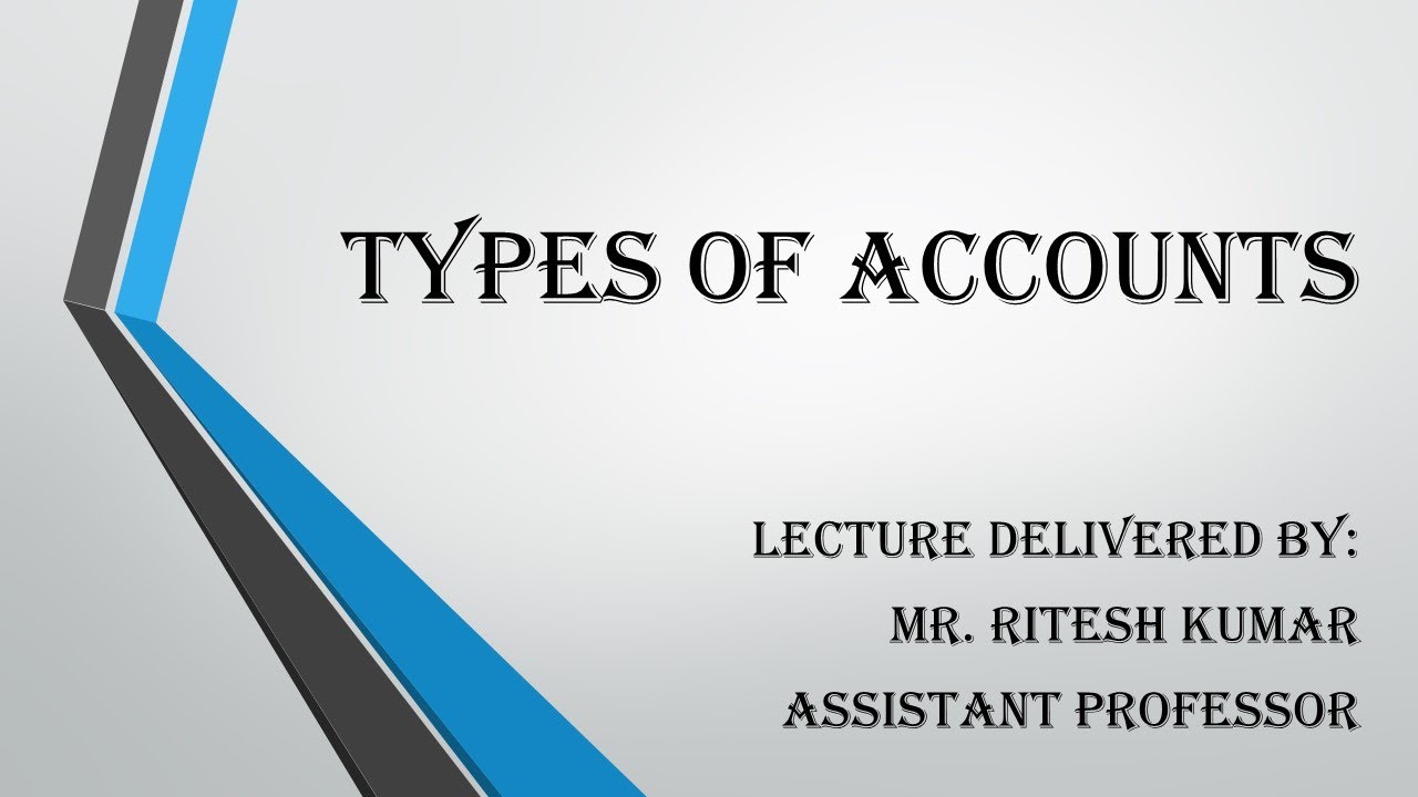 Types of Accounts || Personal Account || Real Account || Nominal ...