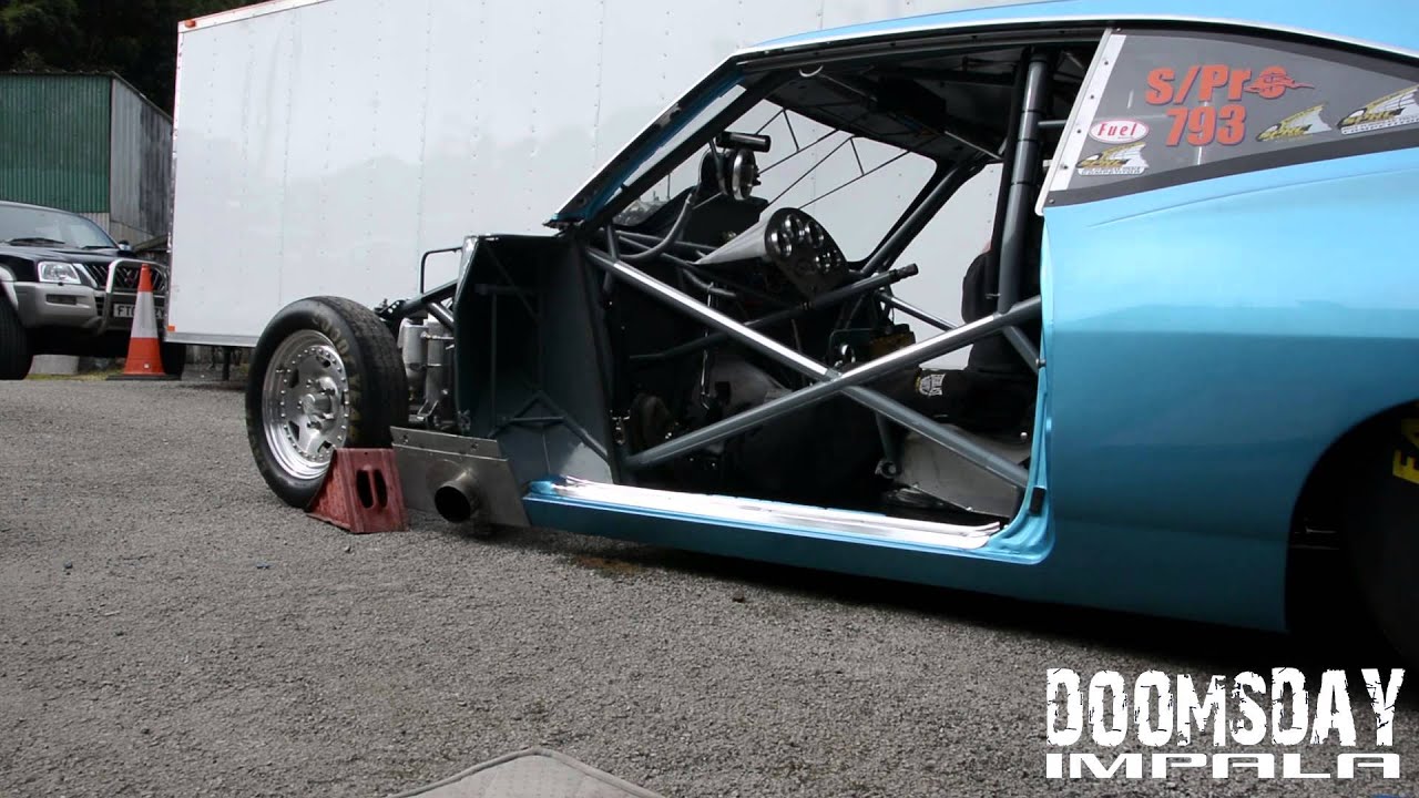 Doomsday Impala Santa Pod Euro Finals 2015 - Warm Up Video - YouTube