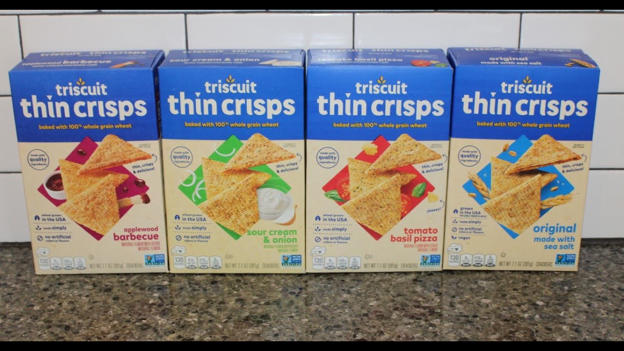 Triscuit Thin Crisps: Applewood Barbecue, Sour Cream & Onion, Tomato ...