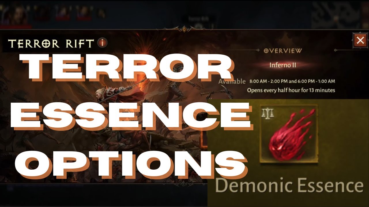 Terror Essence And What To Do With Them | Diablo Immortal - YouTube