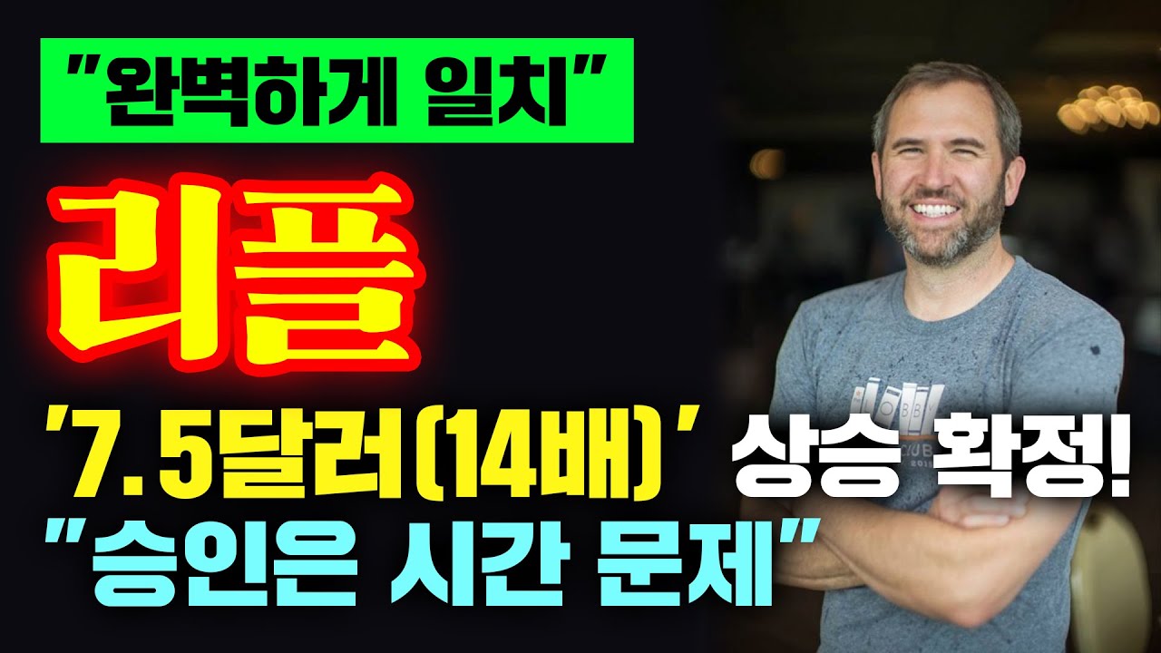 완벽하게 일치 리플 75달러14배 상승 확정 승인은 시간 문제 리플 리플전망 리플코인 Youtube