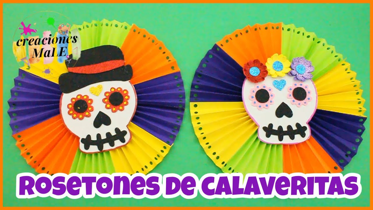 ROSETONES DE CALAVERITAS PARA EL DÍA DE MUERTOS || DIY - YouTube