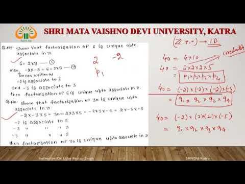 Unique Factorization Domain and It's Example (Abstract Algebra MTL 6051 # 31) - YouTube