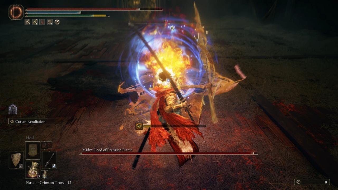 ELDEN RING - Midra Boss Fight with Great Katana & Carian Retaliation ...