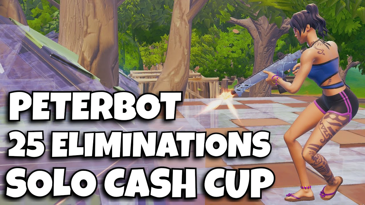 Peterbot ⚔️ 25 Eliminations 🏆 Solo Cash Cup - YouTube