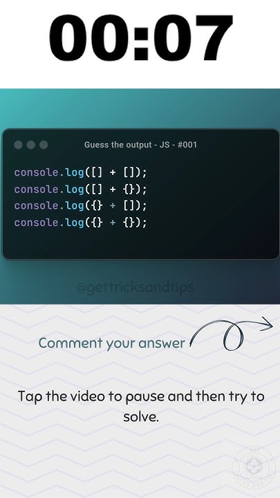 Can you guess the output? #1 #javascript #dsa #coding #tutorial #datastructures #codingpractices ...