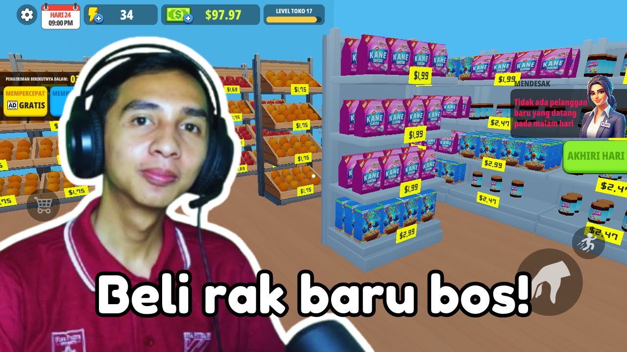 RAK DI TOKO KITA SEMAKIN BANYAK DI GAME SUPERMARKET SIMULATOR ANDROID ...