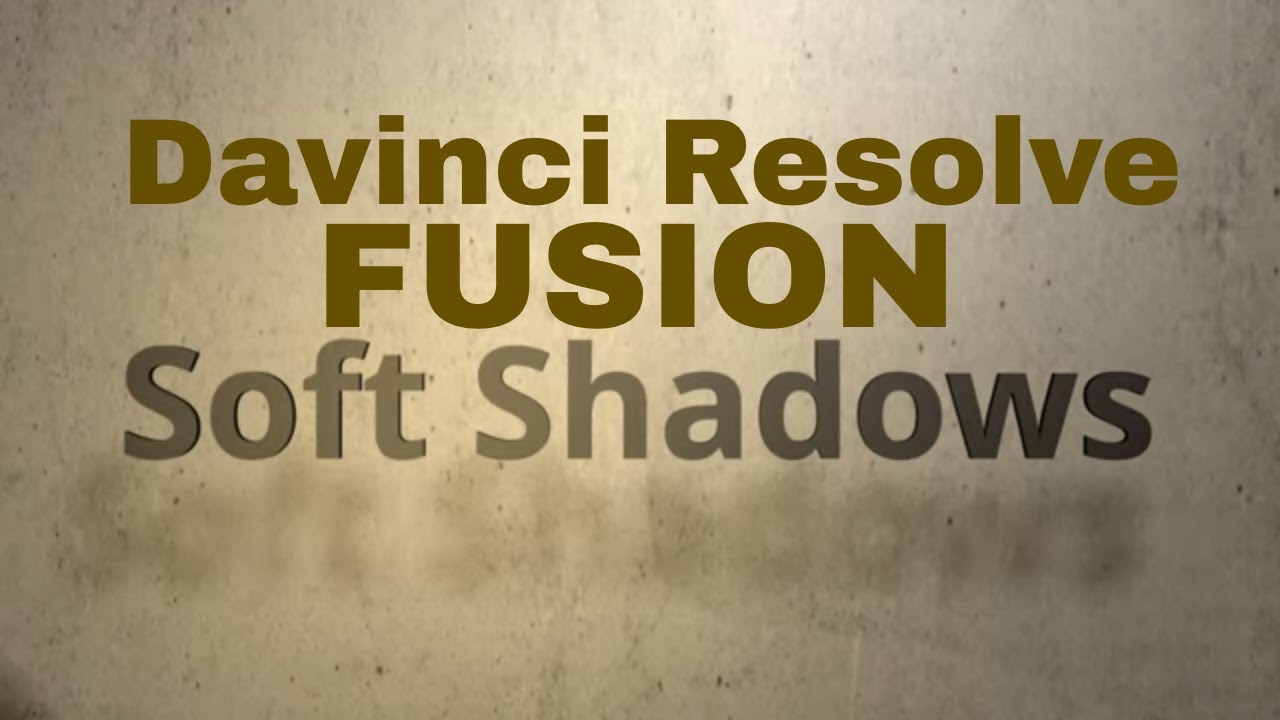 Softer Shadows On 3d Text Davinci Resolve Fusion Youtube 9440