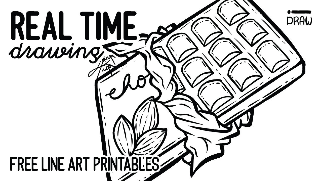 Digital Drawing - Chocolate Bar | Real Time Illustration | Dot Line ...