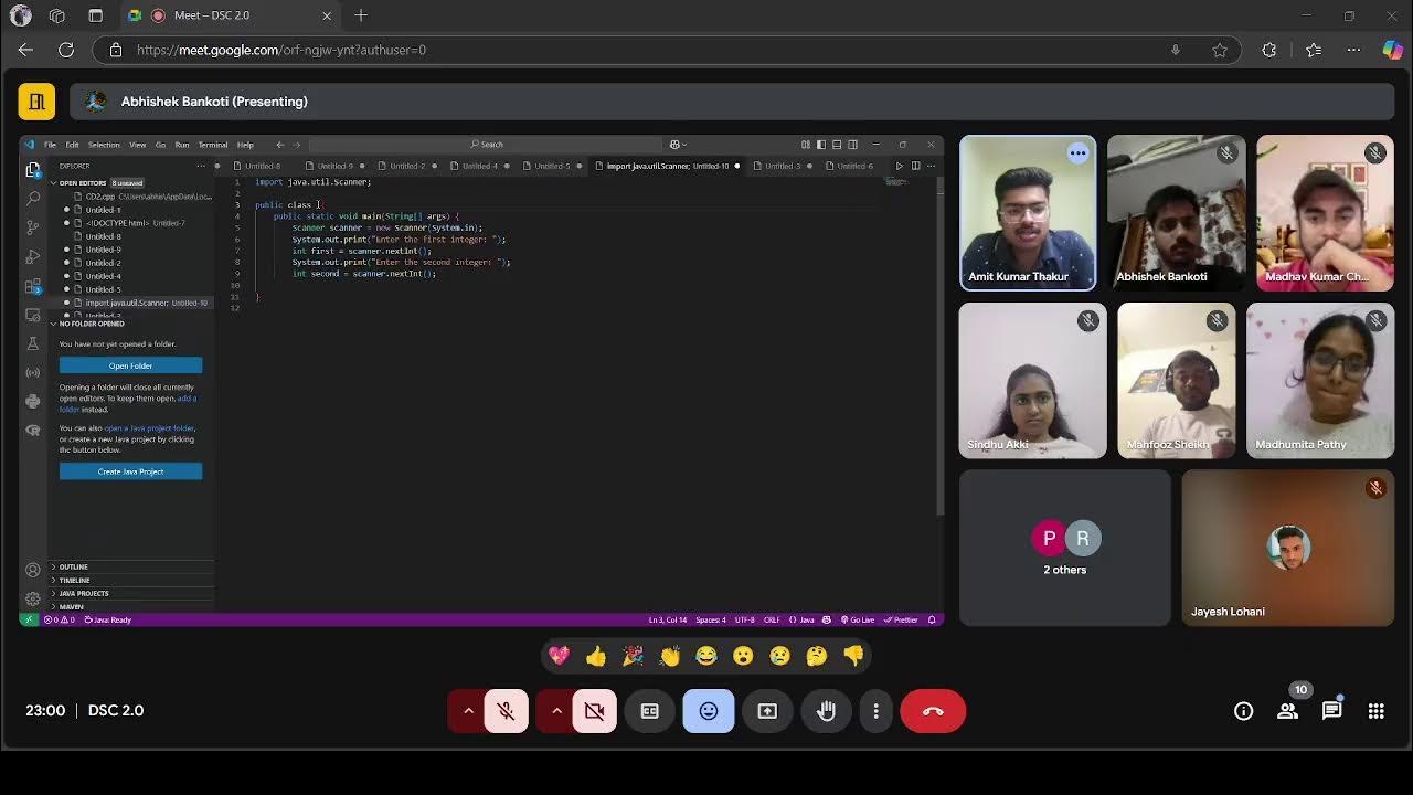 🚀 Mastering Java: Live Coding Session! | DSC | Sanskar - Part 2 - YouTube
