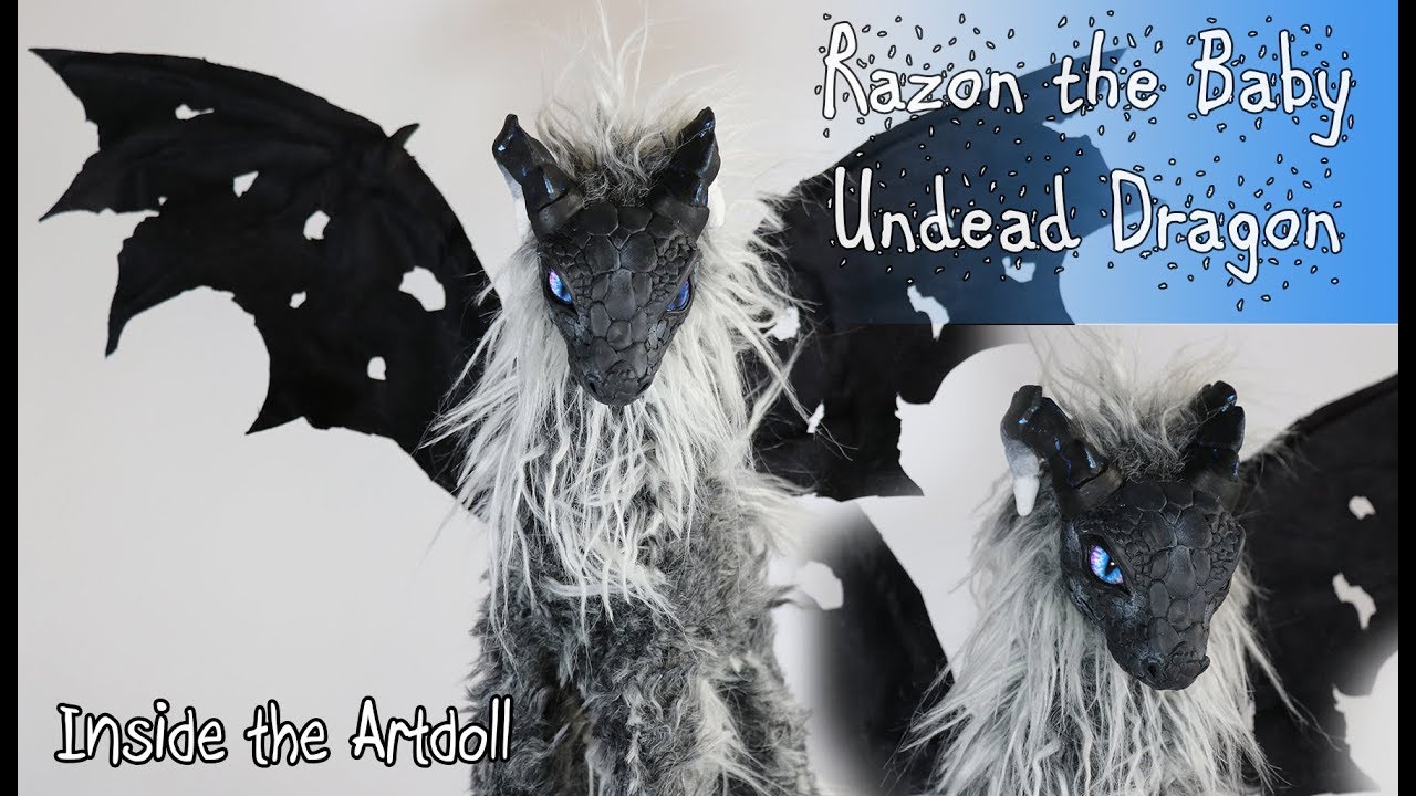 Razon the Baby Undead Dragon Artdoll - YouTube