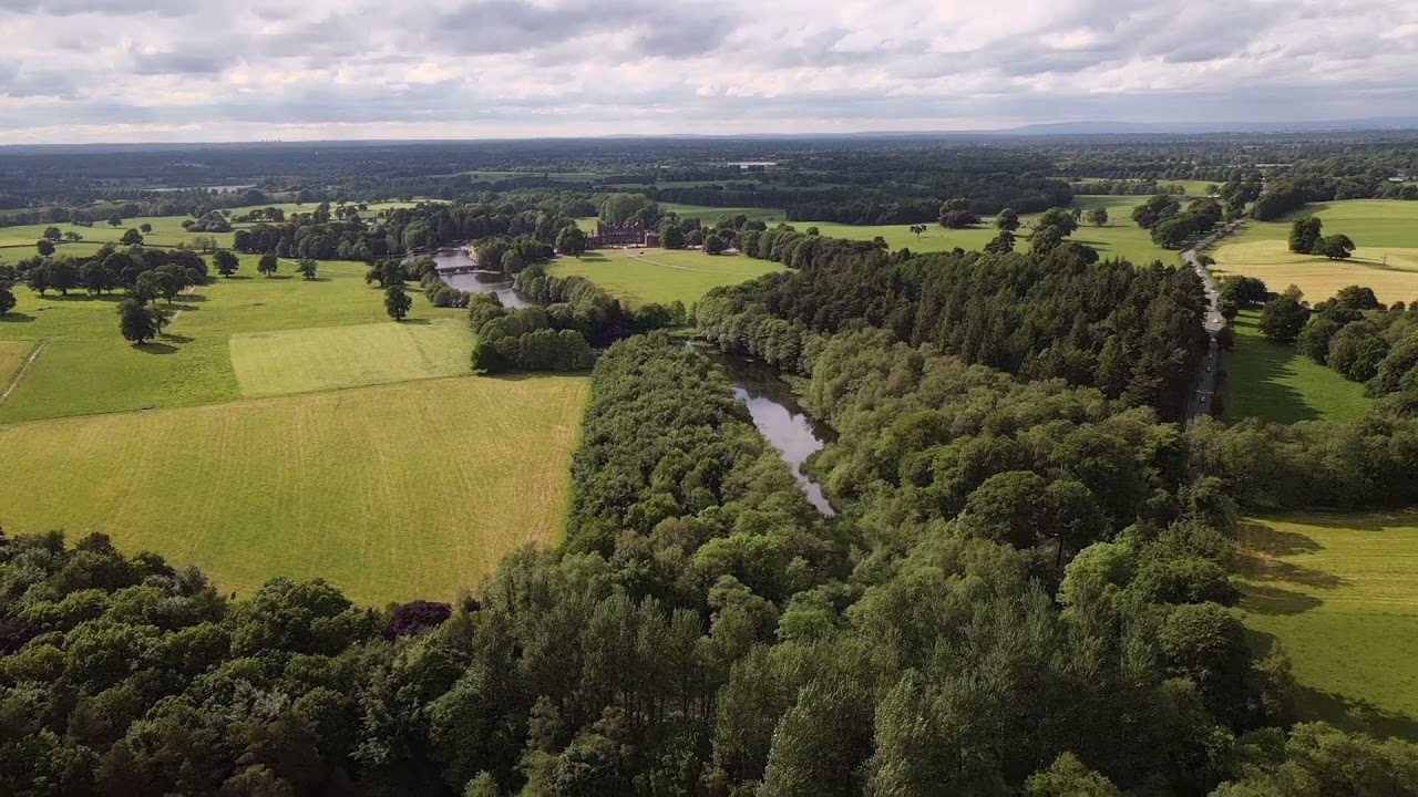 Capesthorne Hall Estate & Redesmere Lake birds eye view. - YouTube