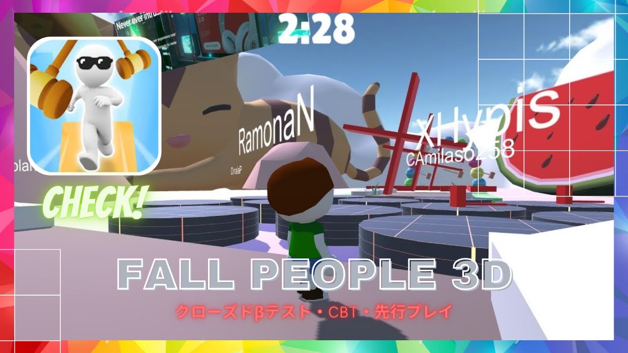 🔴Fall People 3D ベータ版 (CBT)【Early access | 先行プレイ】2020.08.21 Android ...