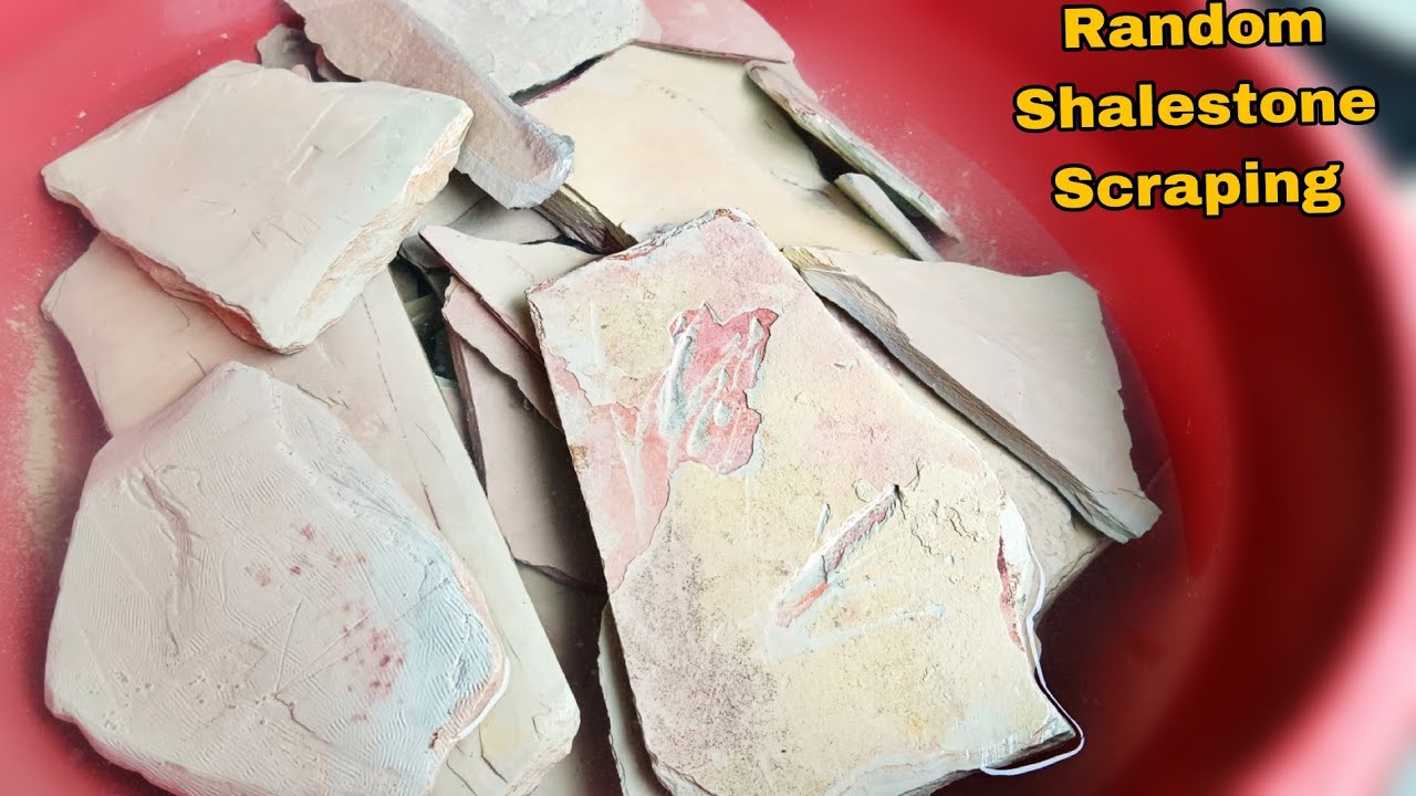 Lot's Of Shalestone Wet Scraping (Cleaning) //🔪 Random Shalestone ...