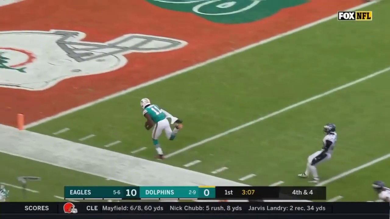 Dolphins DeVante Parker Mosses Crazy 4th Down Touchdown Week 13 | Eagles vs. Dolphins | - YouTube