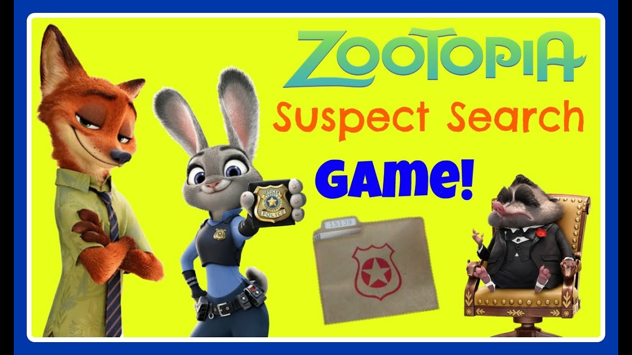 ZOOTOPIA Suspect Search Game! Disney ZOOTOPIA Family Game Night! Nick ...