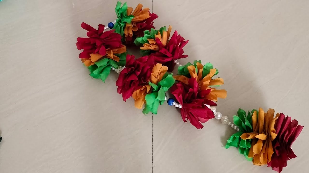 Simple DIY/Saram from clothes/Handmade malai/Crafts - YouTube