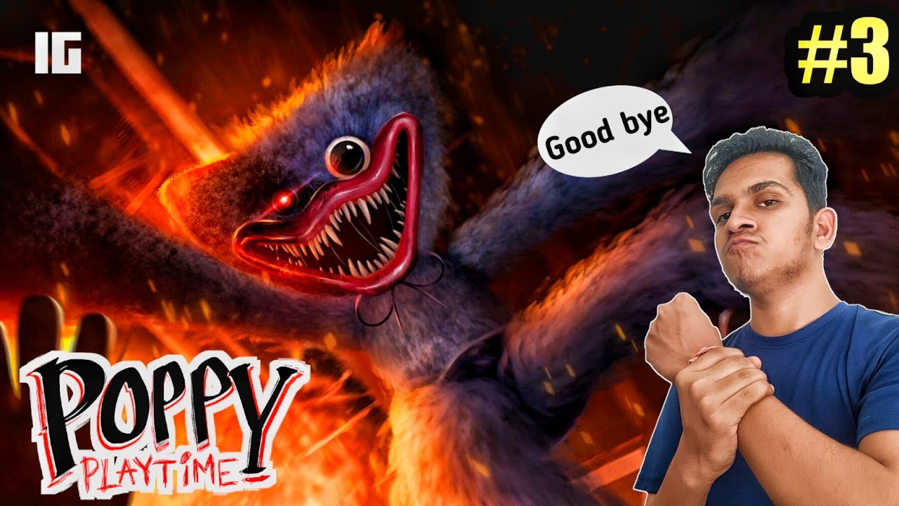 Goodbye huggy buggy 😈 poppy playtime chapter 1 #3 funny and horror ...