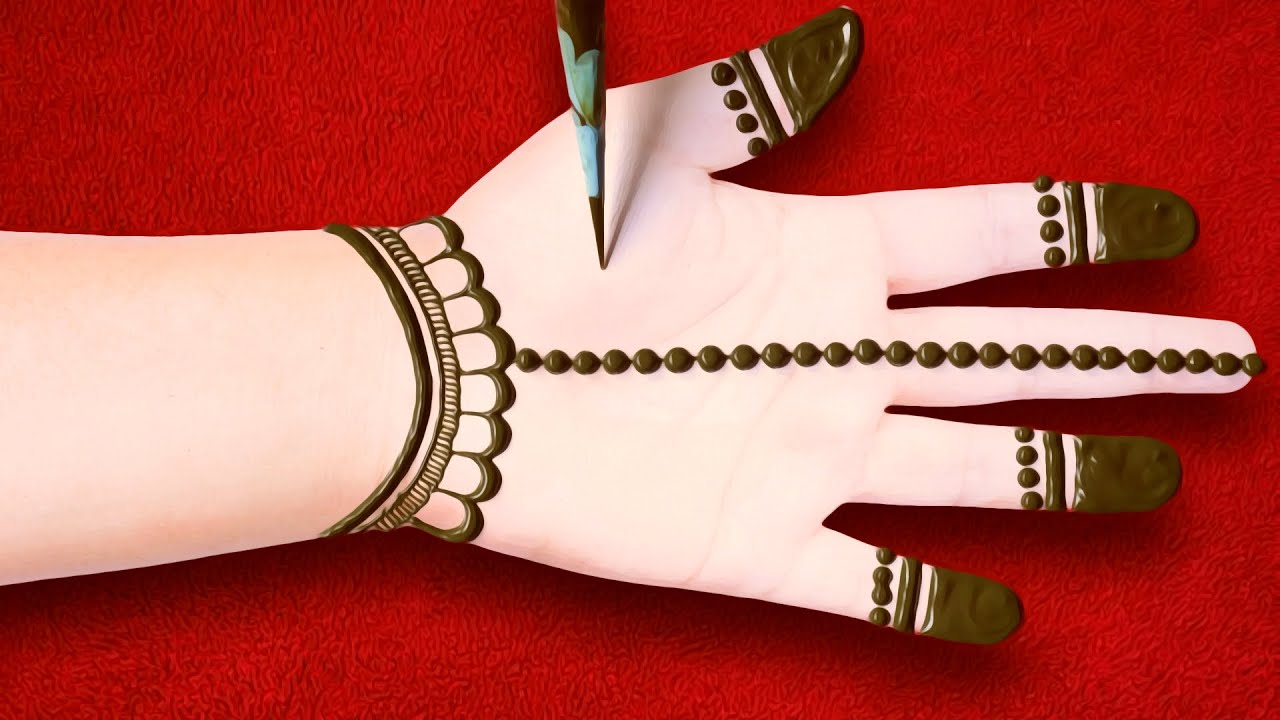 Mehndi Design simple for front hand | easy front hand mehndi design ...