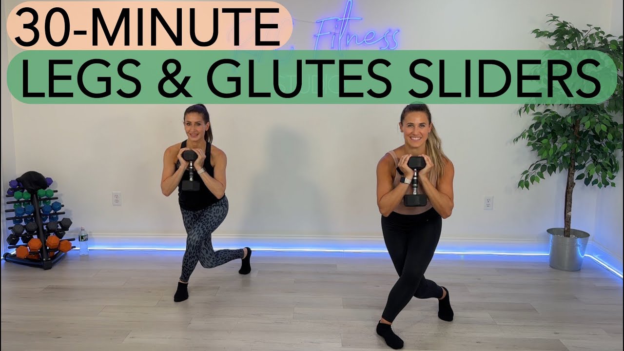 30-MINUTE LEGS AND GLUTES WORKOUT / NO SHOES NEEDED SLIDER WORKOUT ...