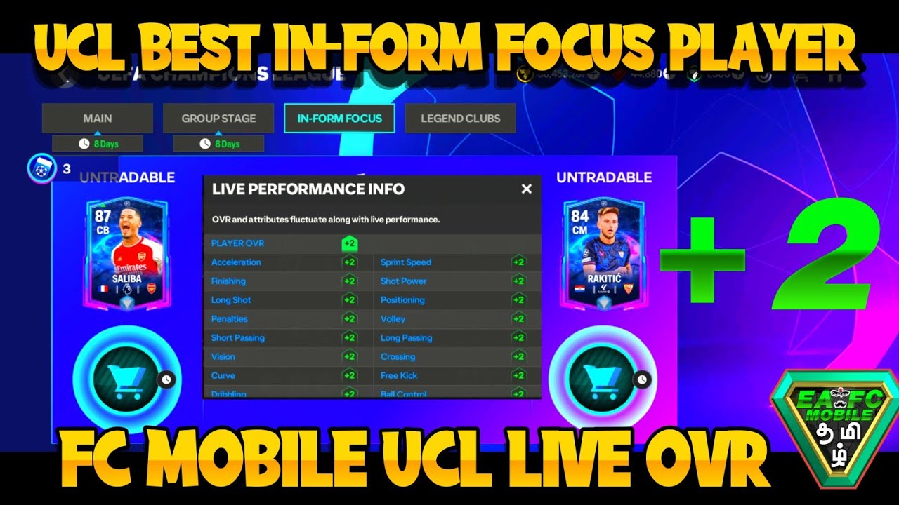 UCL IN-FORM FOCUS BEST PLAYERS || UCL GROUP STAGE EVENT LIVE OVR || FC ...