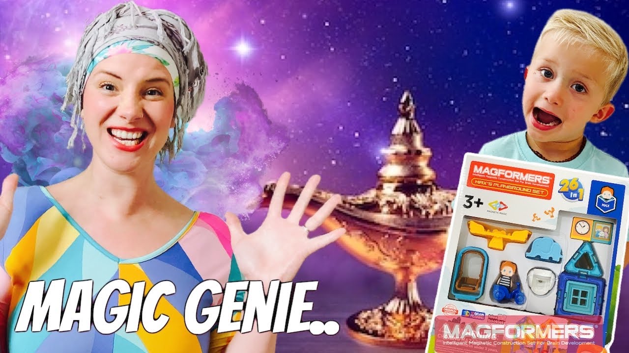 Magic Genie Helps Levi Get Magformers! - YouTube