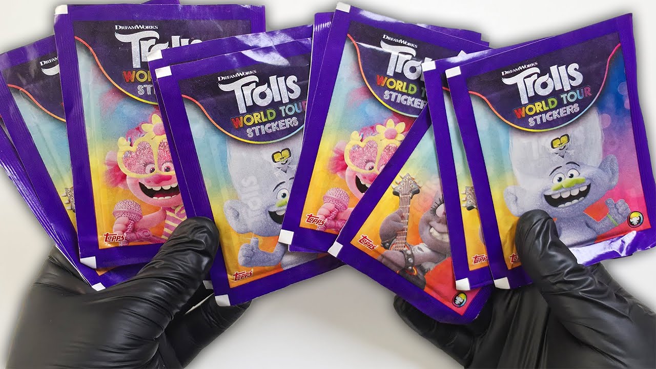 Topps Trolls World Tour 10x Pack Booster - Unboxing - YouTube