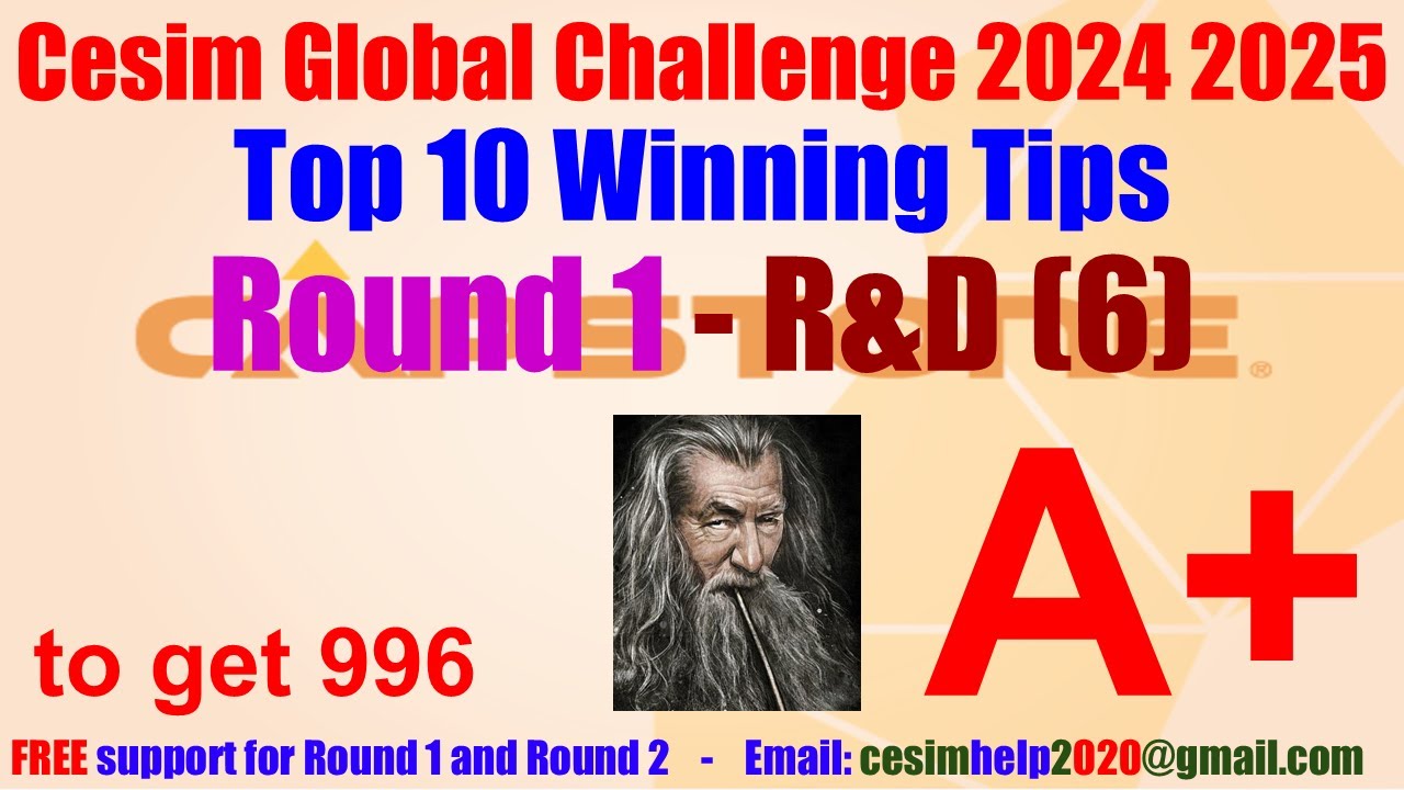 Cesim Round 1 Tip 6 R&D - Cesim Global Challenge - Cesim Guide to win ...