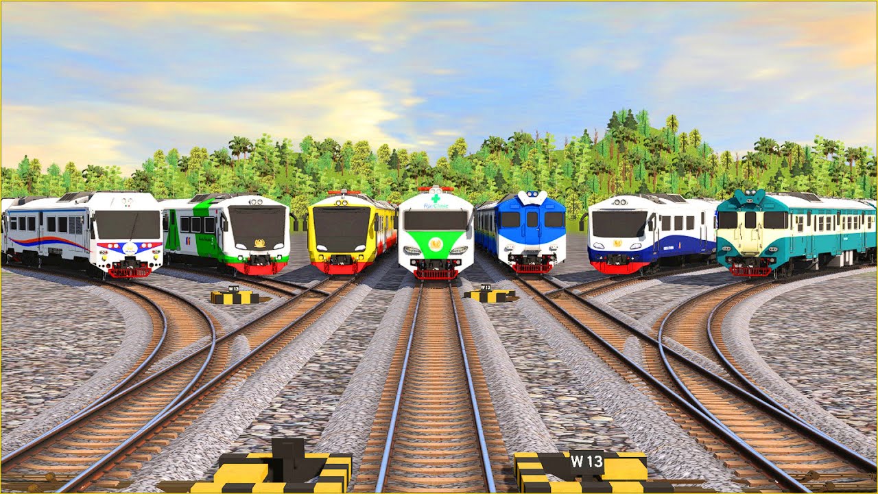 7 BEST COLORFUL DIESEL TRAINS CROSSSING ON SAME TRACK & EACH PATH RISKY ...