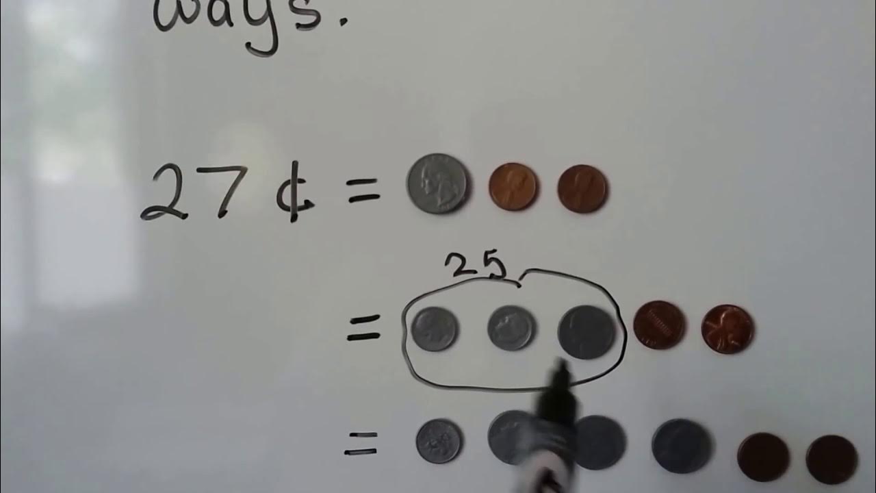 Grade 2 Math 4.7, Money, Ways to show amounts of coins - YouTube