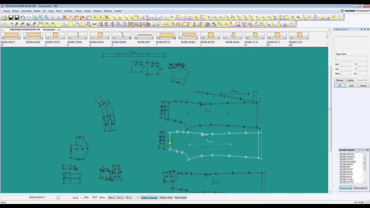 GERBER ACCUMARK EXPLORER-PATTERN DESİGN-PDS de PARÇA KOPYALAMA-PARÇA ...