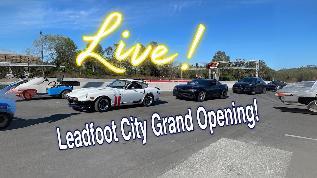 Grand opening day drag racing at Lead Foot City in Brooksville, Florida ...