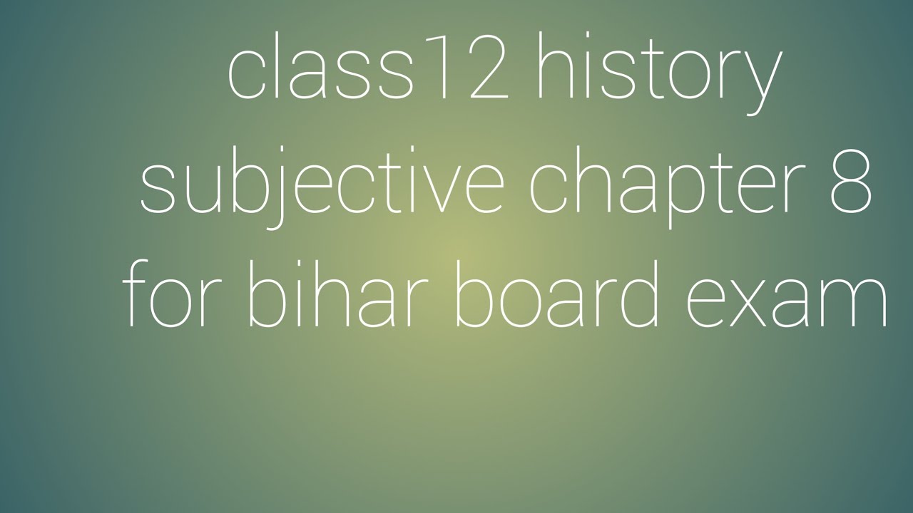 class12 history subjective - YouTube